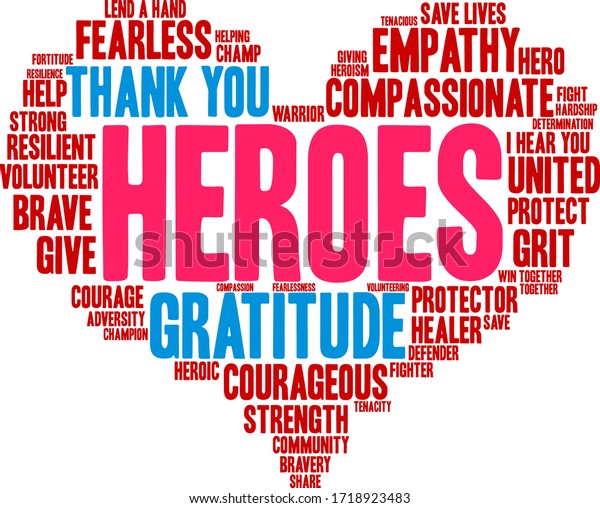 Heroes Word Cloud On White Background Stock Vector (Royalty Free ...