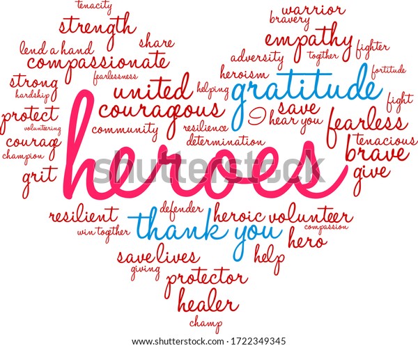 Heroes Word Cloud On White Background Stock Vector (Royalty Free ...