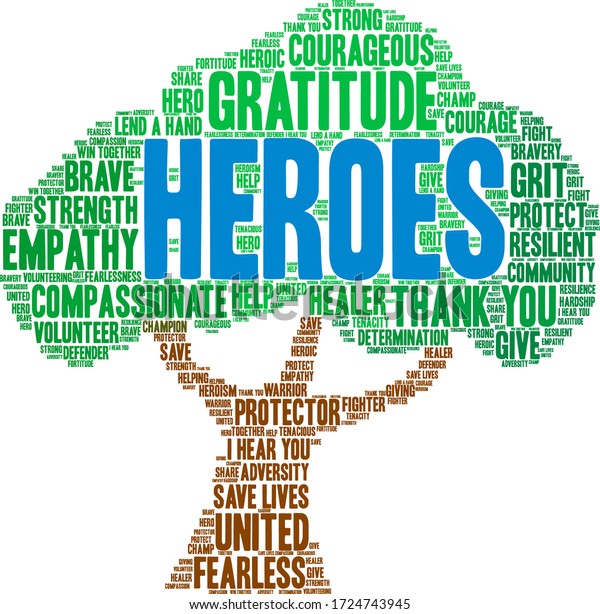 Heroes Word Cloud On White Background Stock Vector (Royalty Free ...
