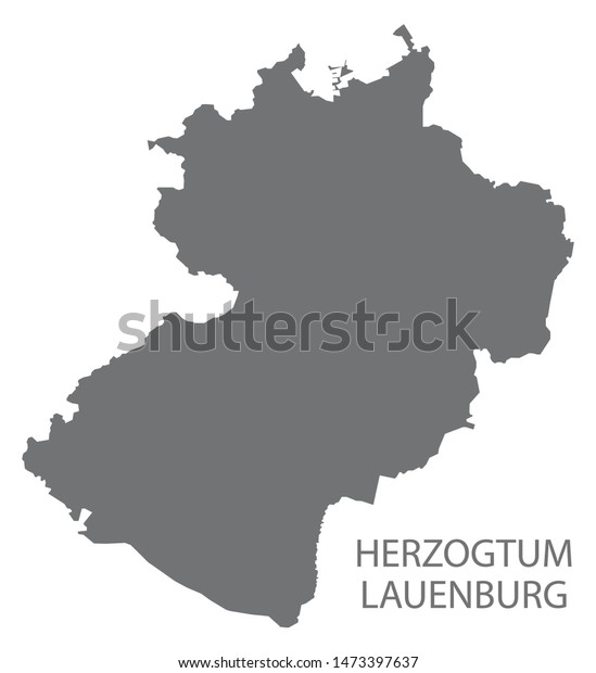 Herzogtum Lauenburg Grey County Map Schleswigholstein: เวกเตอร์สต็อก ...