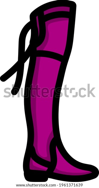 Hessian Boots Icon Editable Bold Outline Stock Vector (Royalty Free ...