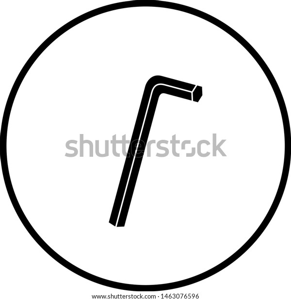 Hex Allen Wrench Symbol Stock Vector (Royalty Free) 1463076596