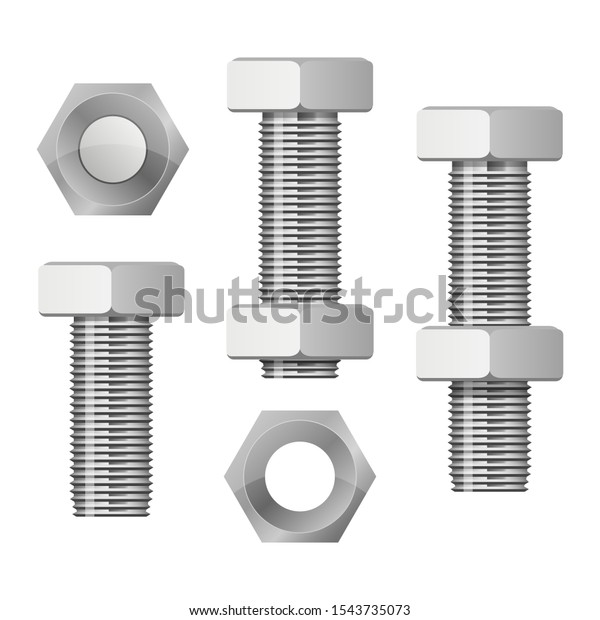 Hex Bolt Vector Design Illustration Isolated Stock Vector (Royalty Free ...