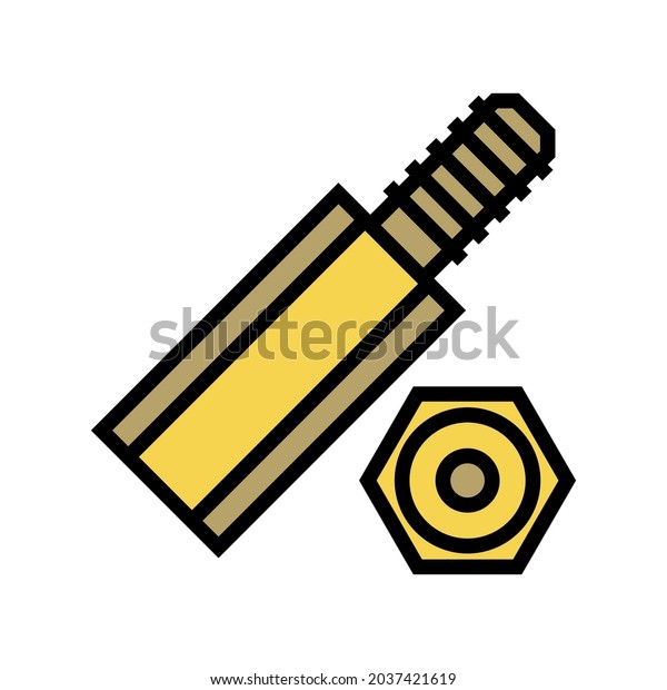 Hex Standoffs Color Icon Vector Hex Stock Vector (Royalty Free ...