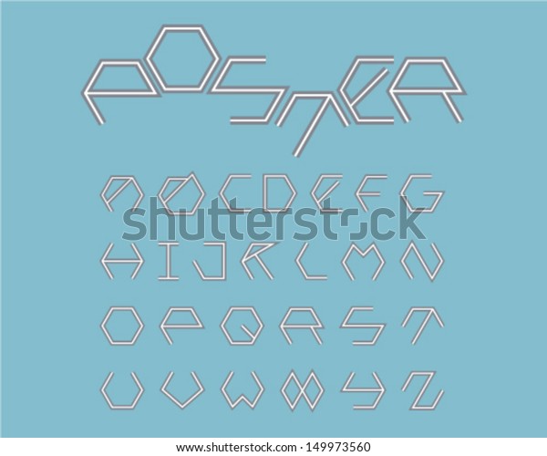 Hexa Font Stock Vector (Royalty Free) 149973560 | Shutterstock