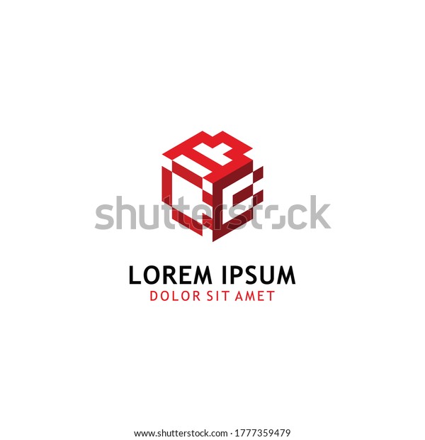 Hexa Letter Cab Uppercase Logo Design Stock Vector (Royalty Free ...