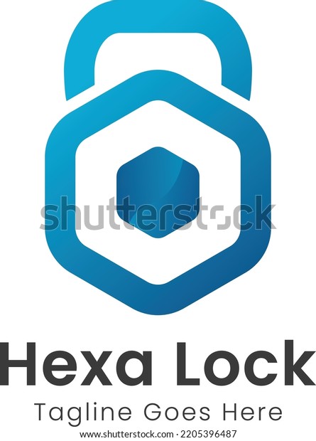 Hexa Lock Logo Logo Trends Logo Stock Vector (Royalty Free) 2205396487 ...