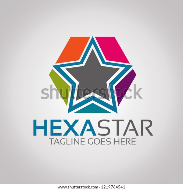 Hexa Star Logo Stock Vector (Royalty Free) 1219764541 | Shutterstock