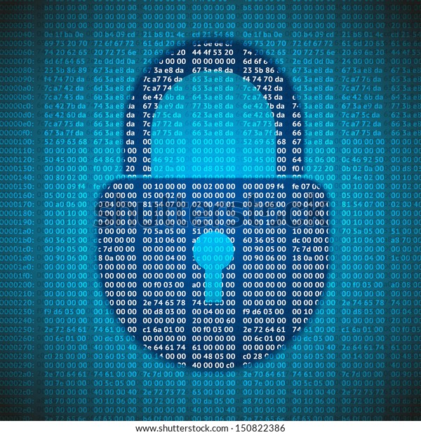 Hexadecimal Numbers Lock Information Protection Concept Stock Vector ...
