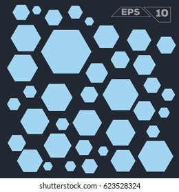 Hexagon Abstract Random Background Illustration Vector Stock Vector ...