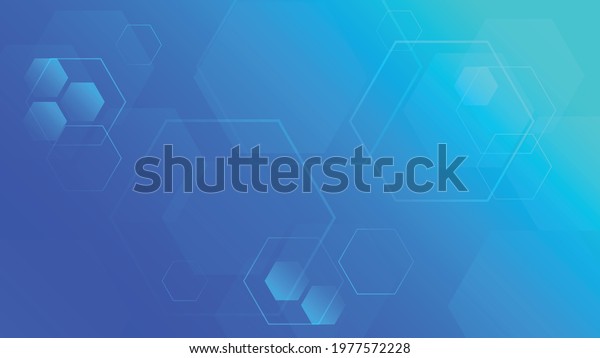 Hexagon Background Blue Color Stock Vector (Royalty Free) 1977572228 ...