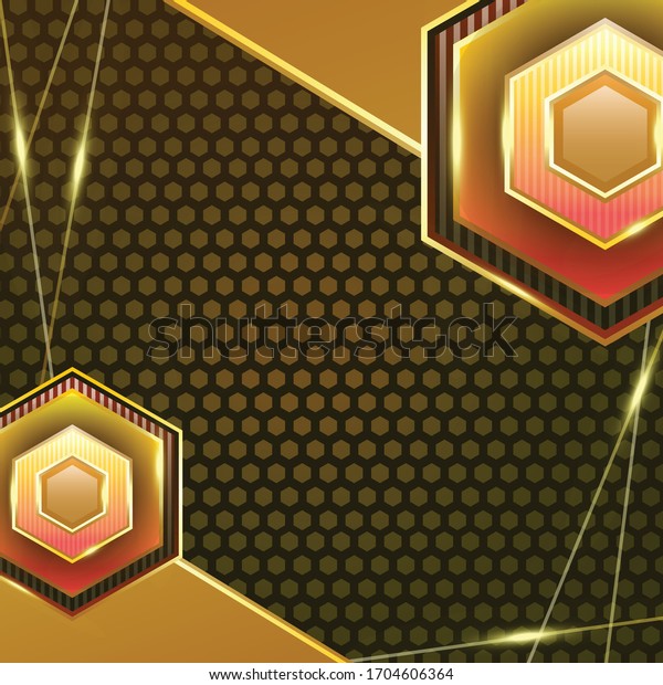 Hexagon Background Gold Texture Effects Stock Vector (Royalty Free ...