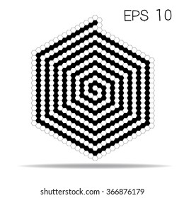 Hexagon Background Spiral Stock Vector (Royalty Free) 366876179 ...