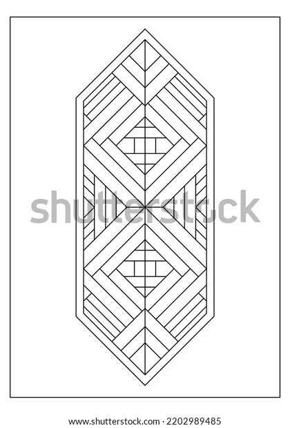 Hexagon Coloring Pages Easy Inspired By Stock Vector (Royalty Free ...