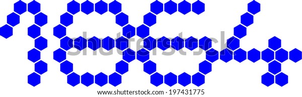 Hexagon Font 1864 Stock Vector (Royalty Free) 197431775 | Shutterstock