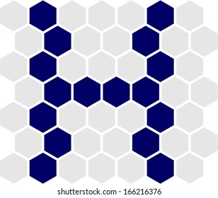 Hexagon Font Stock Vector (Royalty Free) 166216376 | Shutterstock