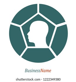 Hexagon Geometric Shape Human Head Minimal Stock Vector (Royalty Free ...
