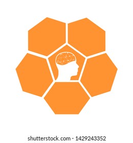 Hexagon Geometric Shape Human Head Minimal Stock Vector (Royalty Free ...
