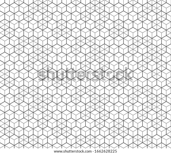 Hexagon Grid Vector Seamless Pattern Polygons Stock Vector (Royalty ...