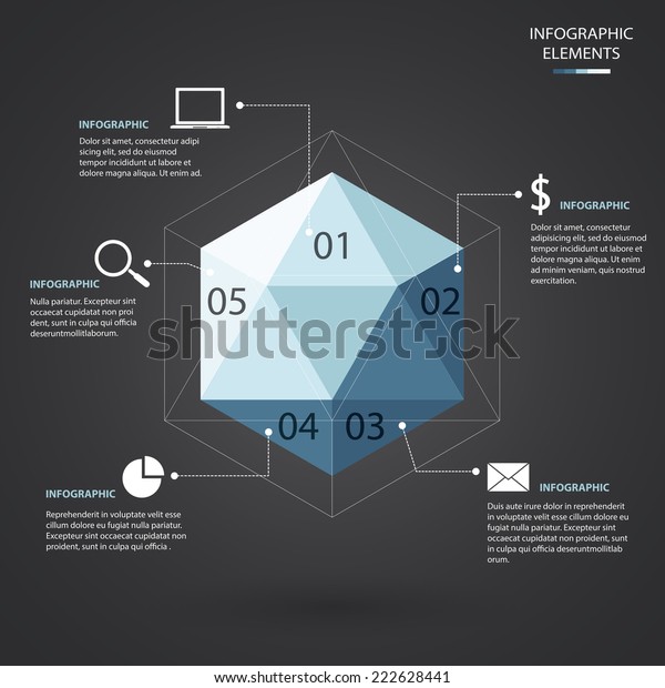 Hexagon Infographic Stock Vector (Royalty Free) 222628441