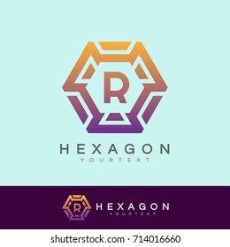 Hexagon Initial Letter R Logo Design Stock Vector (Royalty Free ...