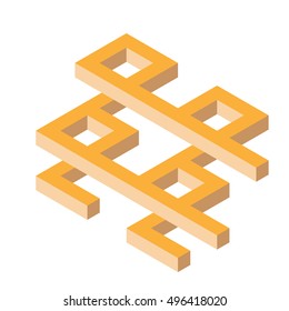 Hexagon Isometric Square Stock Vector (Royalty Free) 496418020 ...
