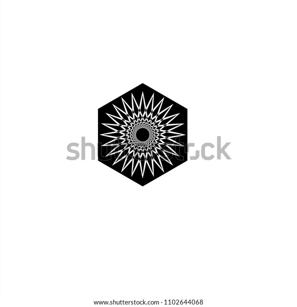 Hexagon Lens Flare Concept Vector Logo Stock Vector (Royalty Free ...
