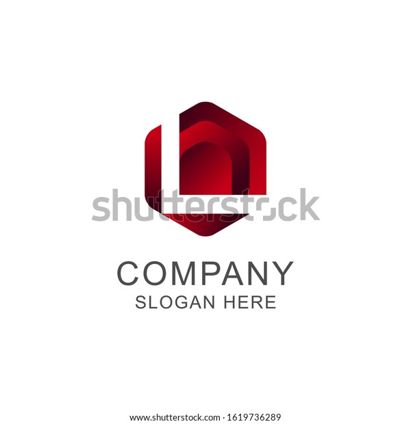 Hexagon Letter L Gradient Color Logo Stock Vector (Royalty Free ...