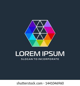 Hexagon Letters U Digital Logo Abstract Stock Vector (Royalty Free ...