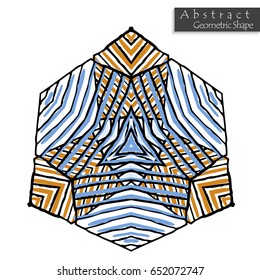 Hexagon Like Signabstract Geometric Shape Roughly Stock Vector (Royalty ...