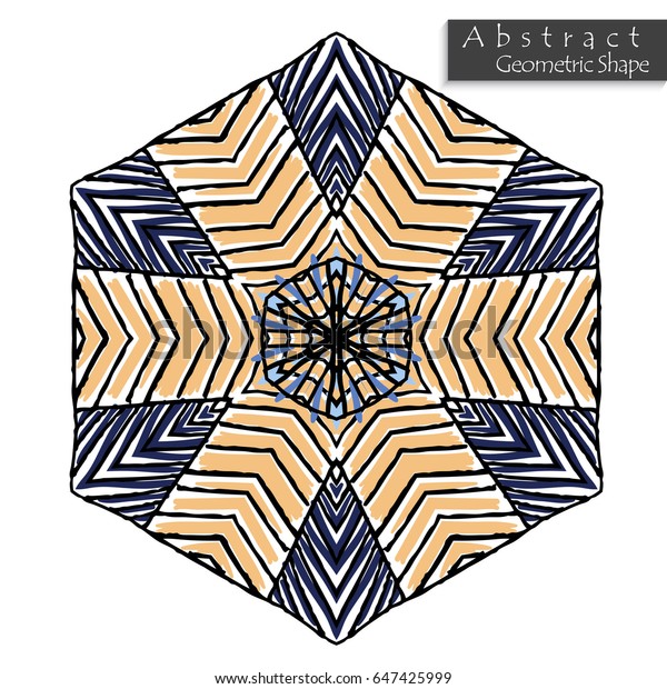 Hexagon Like Signabstract Geometric Shape Roughly Stock Vector (Royalty ...