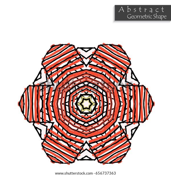Hexagon Like Signabstract Geometric Shape Roughly Stock Vector (Royalty ...
