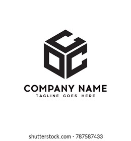 Letter Ccc Negative Space Logo Hexagon Stock Vector (Royalty Free ...
