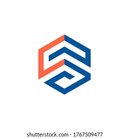 Hexagon Logo Letter Logo Cs Stock Vector (Royalty Free) 1767509477 ...
