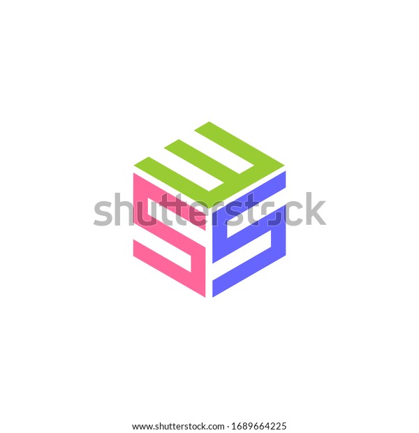 Hexagon Logo Letters Wss Stock Vector (Royalty Free) 1689664225 ...