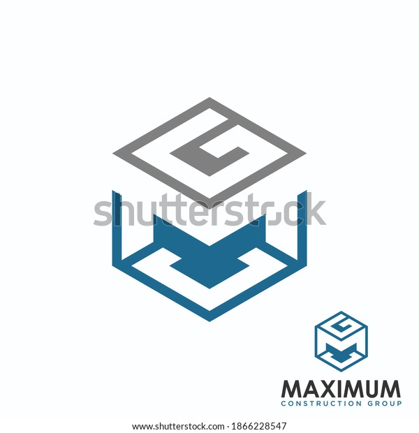 Hexagon Logo Mgc Font Design Mcg Stock Vector (Royalty Free) 1866228547