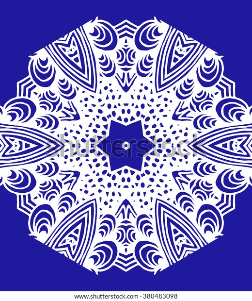 Hexagon Mandala Pattern Tribal Freehand Hexagon Stock Vector (Royalty ...