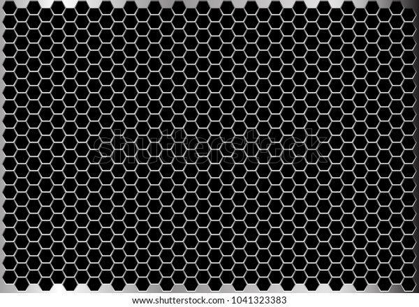 Hexagon Metal Mesh Pattern Design Modern Stock Vector (Royalty Free ...