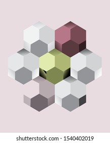 Hexagon Object Geometric Illustration Texture Stock Vector (Royalty ...