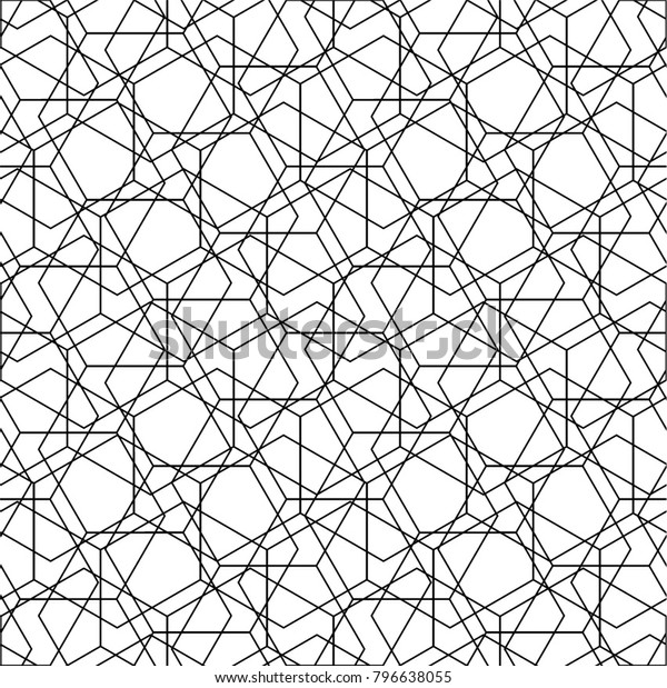 Hexagon Pattern Grid Intersection Layer Seamless Stock Vector (Royalty ...