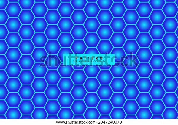 Hexagon Pattern Neon Style Wallpaper Wall Stock Vector (Royalty Free ...
