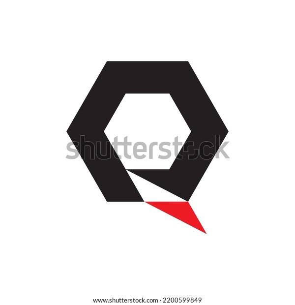 Hexagon Q Letter Logo Design Vector Stock Vector (Royalty Free ...