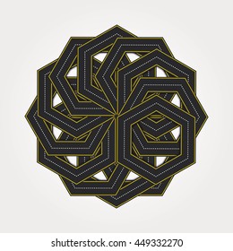 Hexagon Roads Vector Illustration Stock Vector (Royalty Free) 449332270 ...