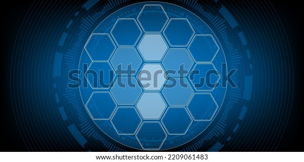 Hexagon Security Electronic Safety Hologram Vector Stock Vector ...