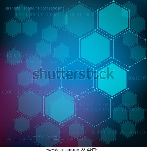 Hexagon Security Electronic Safety Hologram Vector Stock Vector ...