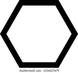 Hexagon Shape Symbol Vector Icon Outline Stock Vector (Royalty Free ...