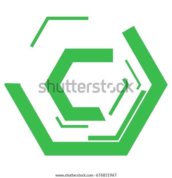 Hexagon Sign Logo Emblem Stock Vector (Royalty Free) 676851967 ...