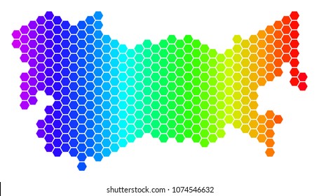 Hexagon Spectrum Ussr Map Vector Geographic: เวกเตอร์สต็อก (ปลอดค่า ...