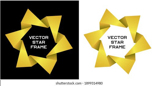 Hexagon Star Frame Vector Illustration Stock Vector (Royalty Free ...