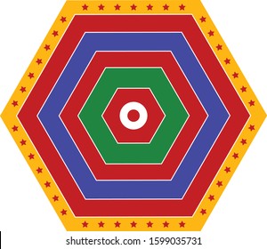 Hexagon Star White Background Stock Vector (Royalty Free) 1599035731 ...